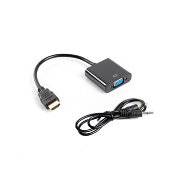 Lanberg HDMI-A male - VGA female + mini jack 3.5mm female adapter ...