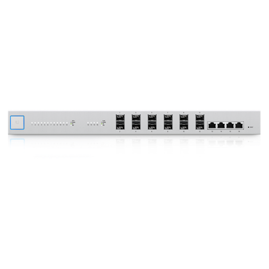 Ubiquiti UniFi Fiber Switch, 12xSFP+ port, 4x10GbE RJ45 port, redundáns ...