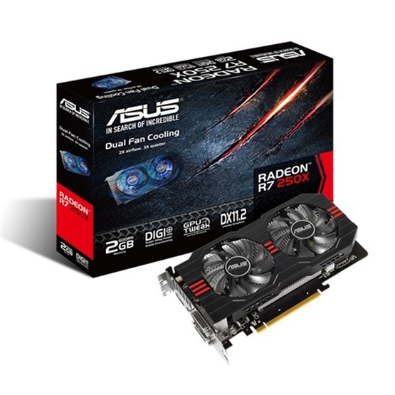 VGA Asus PCIe AMD R7 250X 2GB GDDR5 - R7250X-2GD5 - Expert webáruház ...